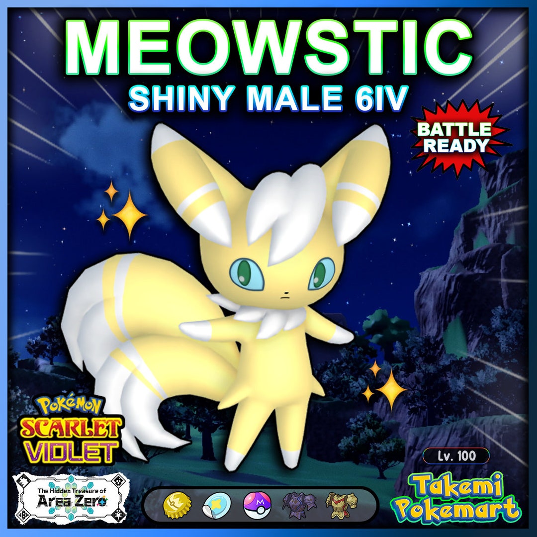 Meowstic Male Shiny 6IV Any Item Ready for Competitive - Etsy