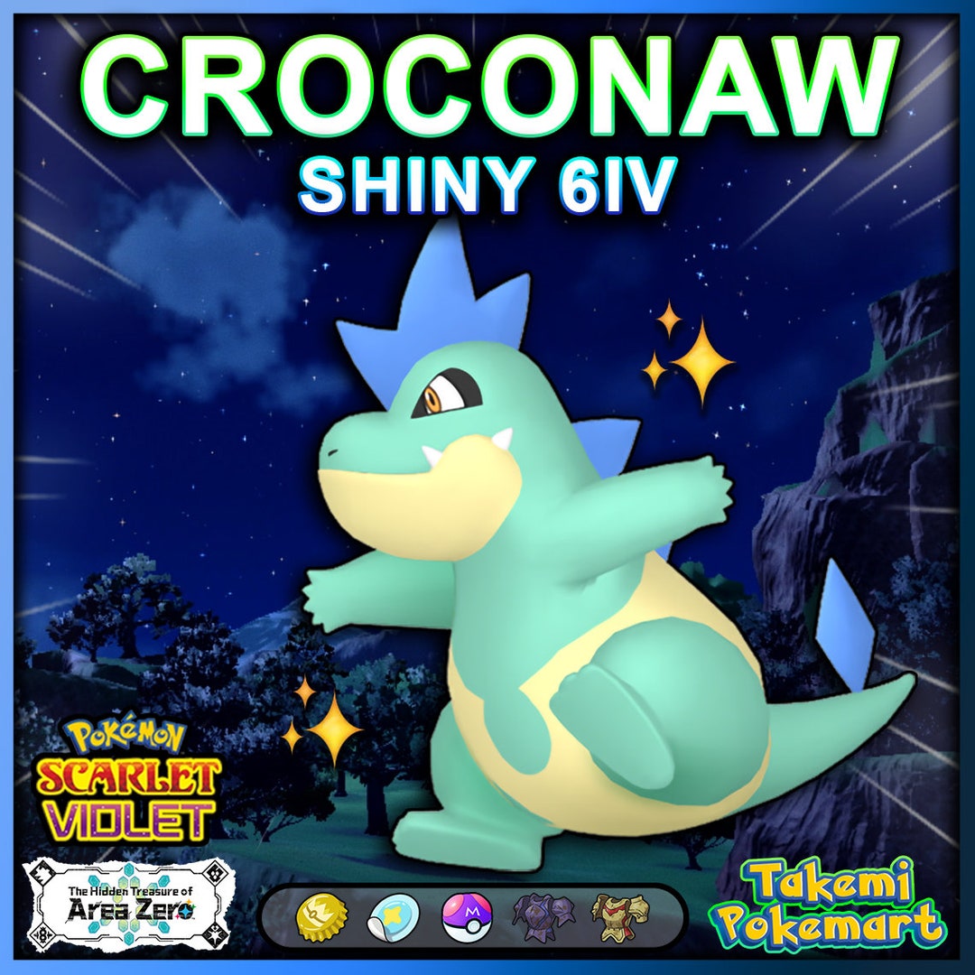 Croconaw Shiny 6IV Any Item Pokemon Scarlet & Violet - Etsy