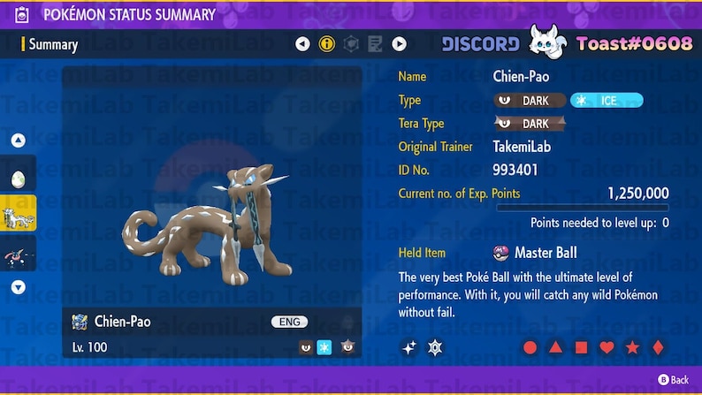 SHINY CHIEN-PAO 6IV Rare Exclusive Pokemon Scarlet & - Etsy Denmark
