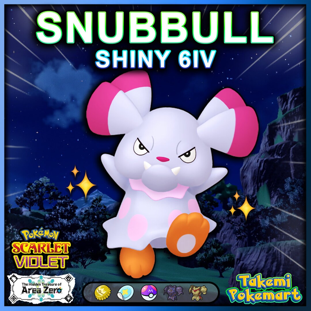 Snubbull Shiny 6IV Any Item Pokemon Scarlet & Violet - Etsy