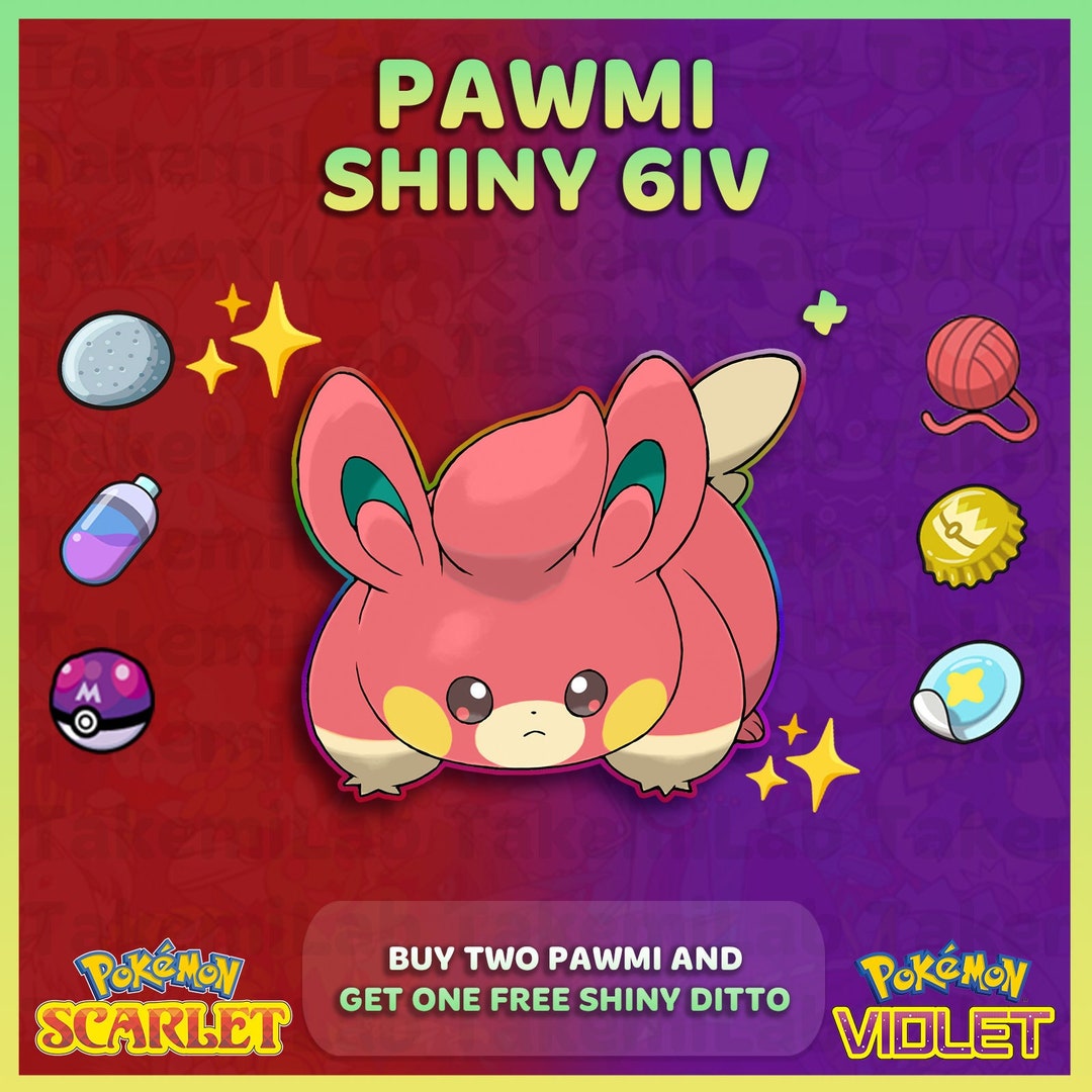 PAWMI SHINY 6IV Any Item Ready for Competitive Battle - Etsy