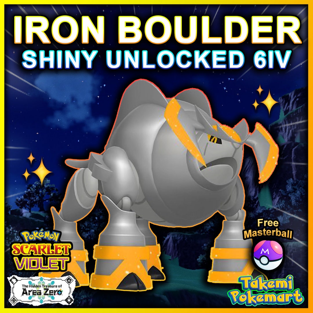 IRON BOULDER 6IV RARE Exclusive Pokemon Scarlet & Violet - Etsy