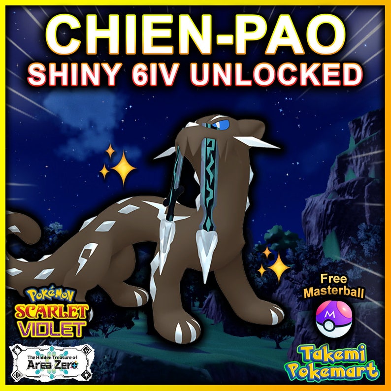SHINY CHIEN-PAO 6IV Rare Exclusive Pokemon Scarlet & - Etsy