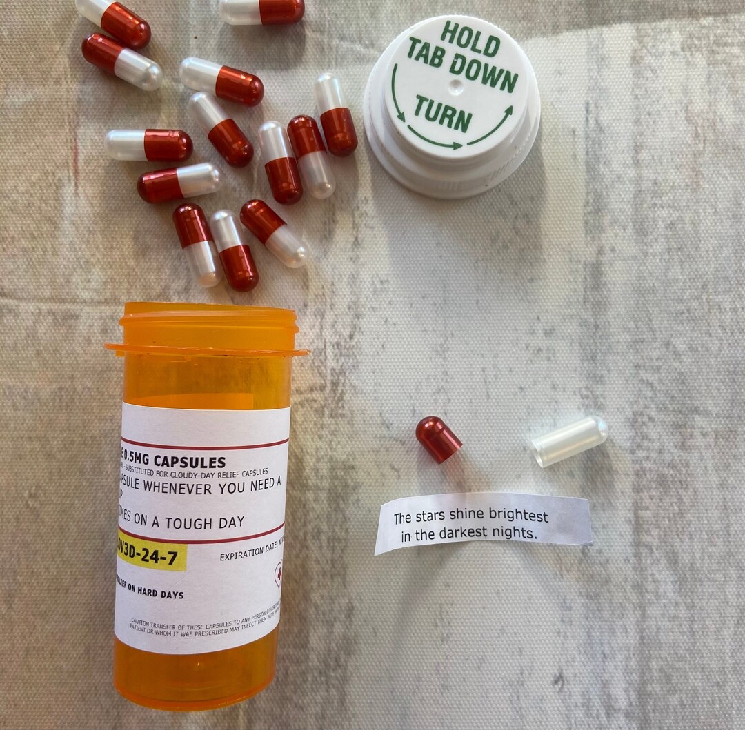 Sunshine Pills - Positive Affirmation Capsules in Recycled Prescription ...