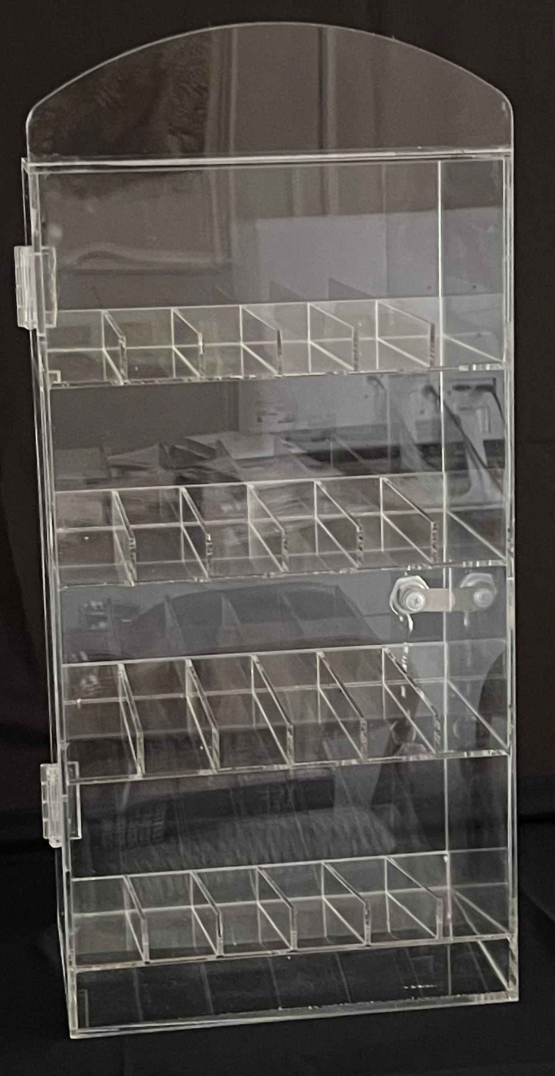 Acrylic Clear Shelving Display Rack With Lockable Door- 18"h X 9.5"w X ...