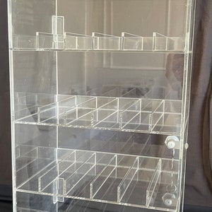Acrylic Clear Shelving Display Rack With Lockable Door- 18"h X 9.5"w X ...