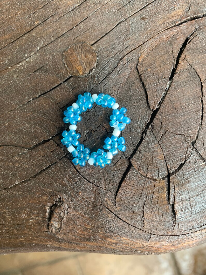 Seed Bead Floral Ring, Beaded Spring Ring - Etsy