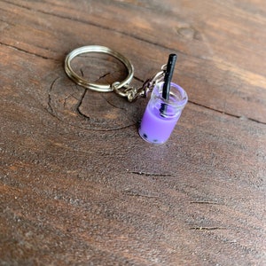 Boba Milk Tea Keychain, Mini Drink Keychain, Bubble Tea Drink Keychain ...