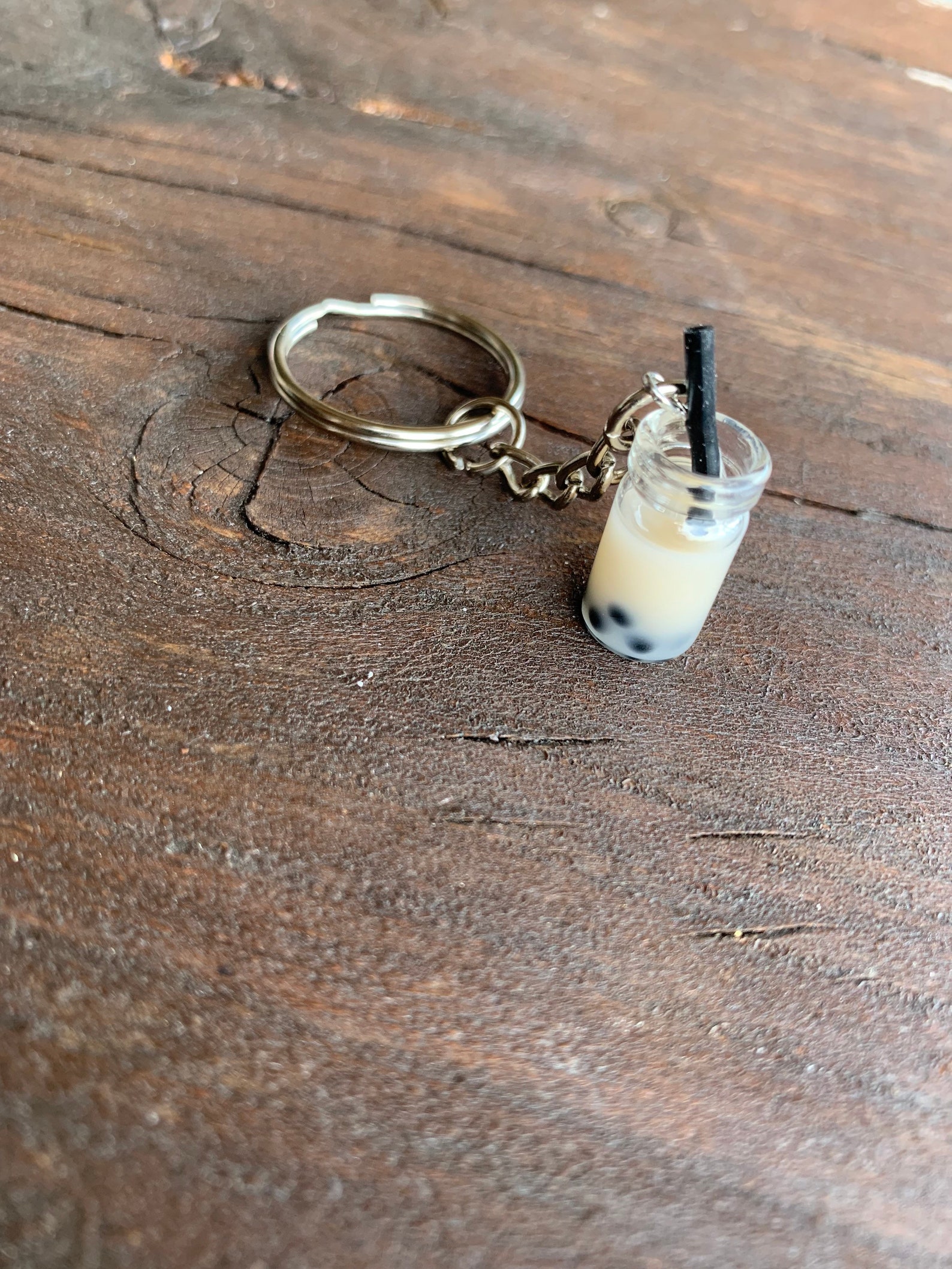 Boba Milk Tea Keychain, Mini Drink Keychain, Bubble Tea Drink Keychain ...