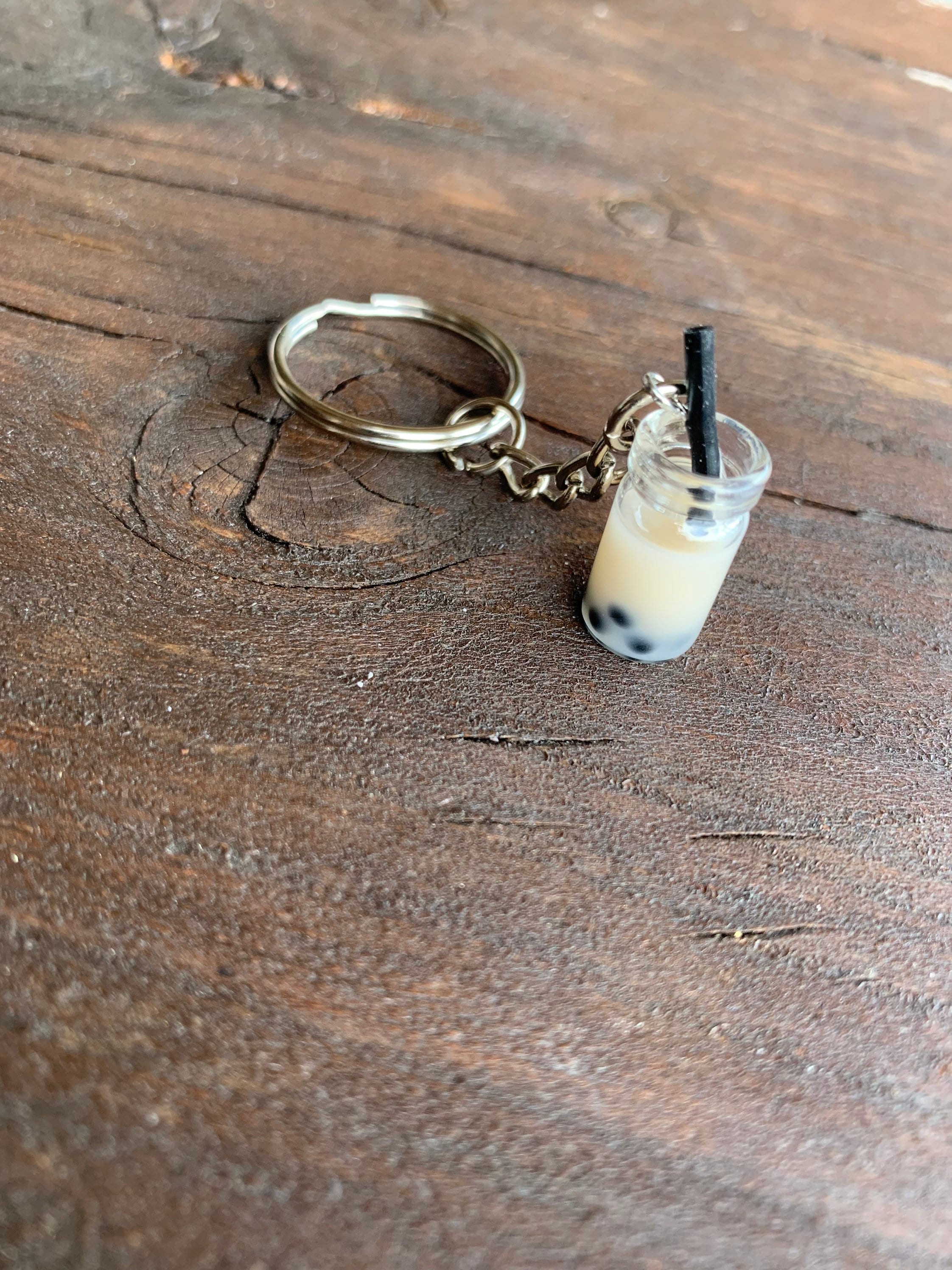 Boba Milk Tea Keychain, Mini Drink Keychain, Bubble Tea Drink Keychain ...