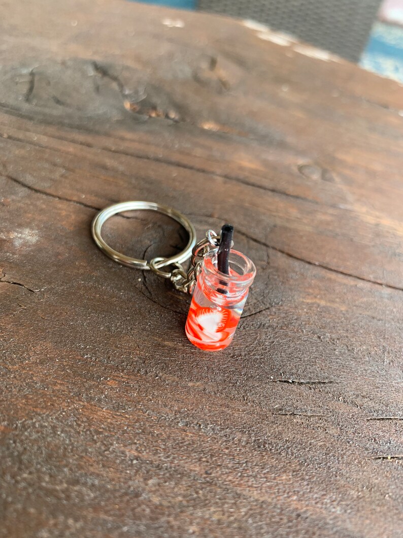 Colorful Keychain Cute Keychain for Women Fruit Drink - Etsy