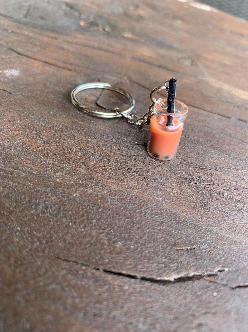 Boba Milk Tea Keychain Mini Drink Keychain Bubble Tea Drink - Etsy