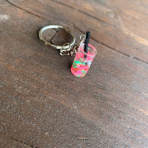 Colorful Keychain, Cute Keychain for Women, Fruit Drink Keychain, Fruit ...