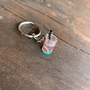 Colorful Keychain, Cute Keychain for Women, Fruit Drink Keychain, Fruit ...
