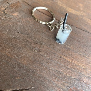 Boba Milk Tea Keychain, Mini Drink Keychain, Bubble Tea Drink Keychain ...
