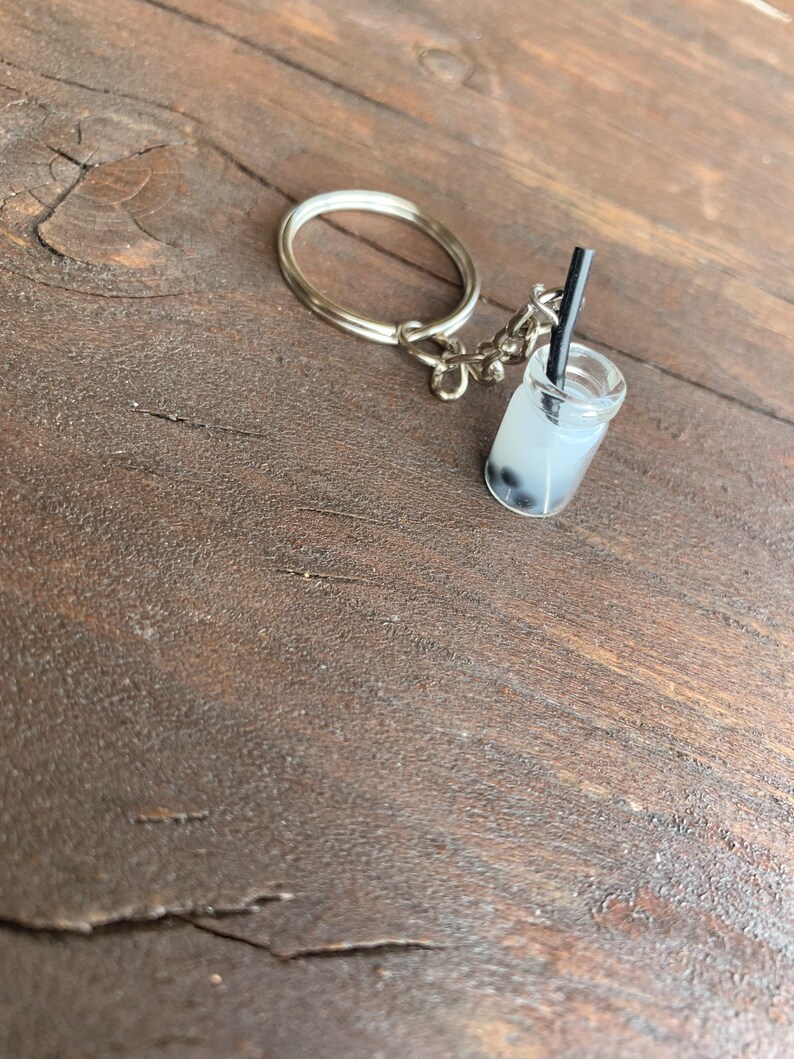 Boba Milk Tea Keychain Mini Drink Keychain Bubble Tea Drink - Etsy