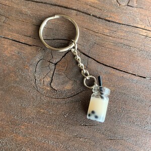 Boba Milk Tea Keychain, Mini Drink Keychain, Bubble Tea Drink Keychain ...