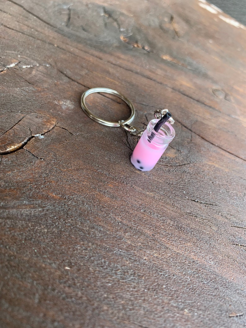 Boba Milk Tea Keychain, Mini Drink Keychain, Bubble Tea Drink Keychain ...