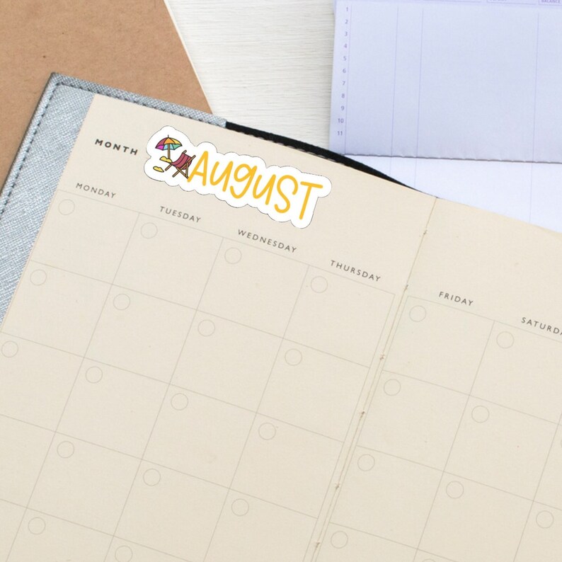 Months of the Year Stickers Set, Calendar Stickers, Journal Stickers ...