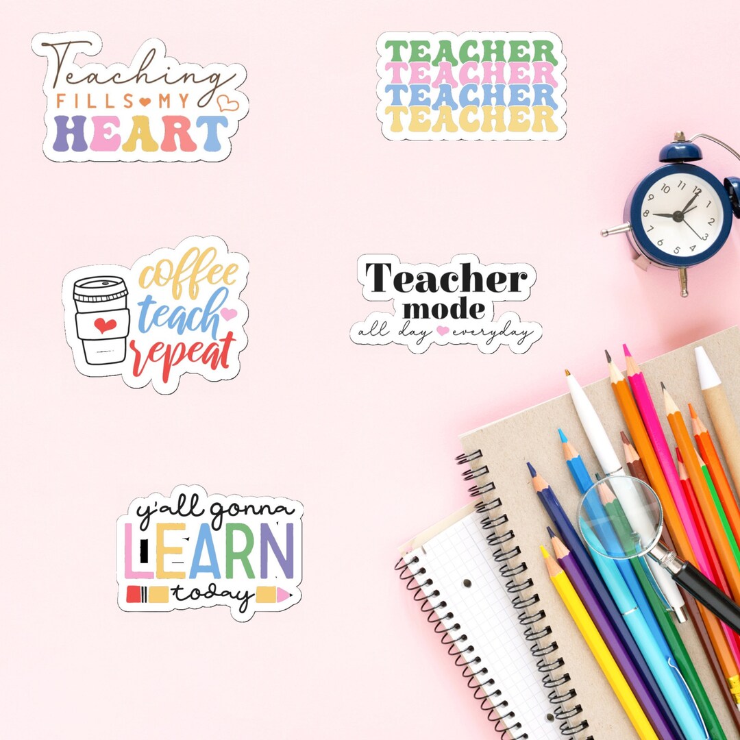Teacher Sticker Bundle: Vinyl Decals for Classroom Decor - Etsy