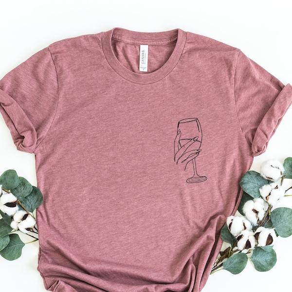 Wine Glass Shirt - Etsy