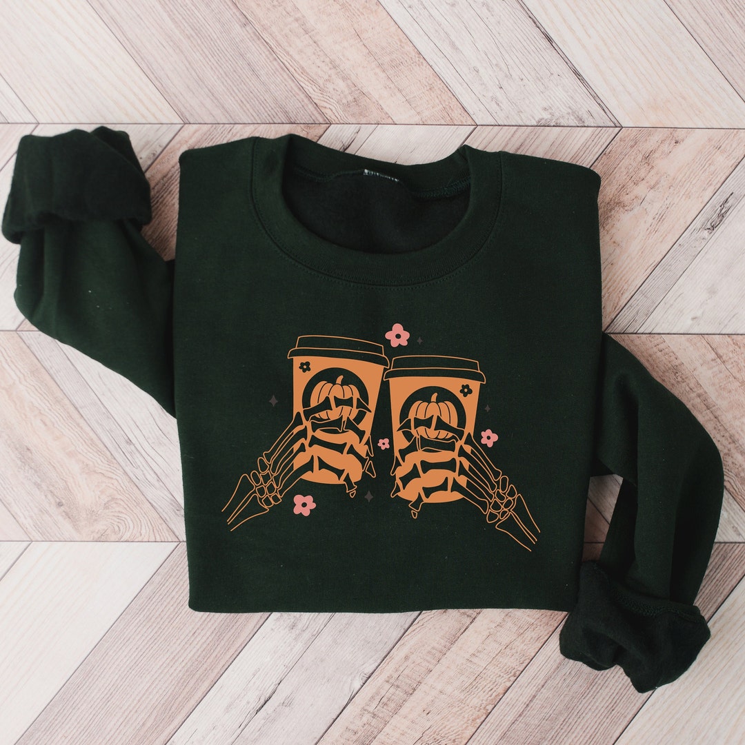 Skeleton Hands Coffee Shirt, Skeleton Hand Shirt, Halloween Shirt ...