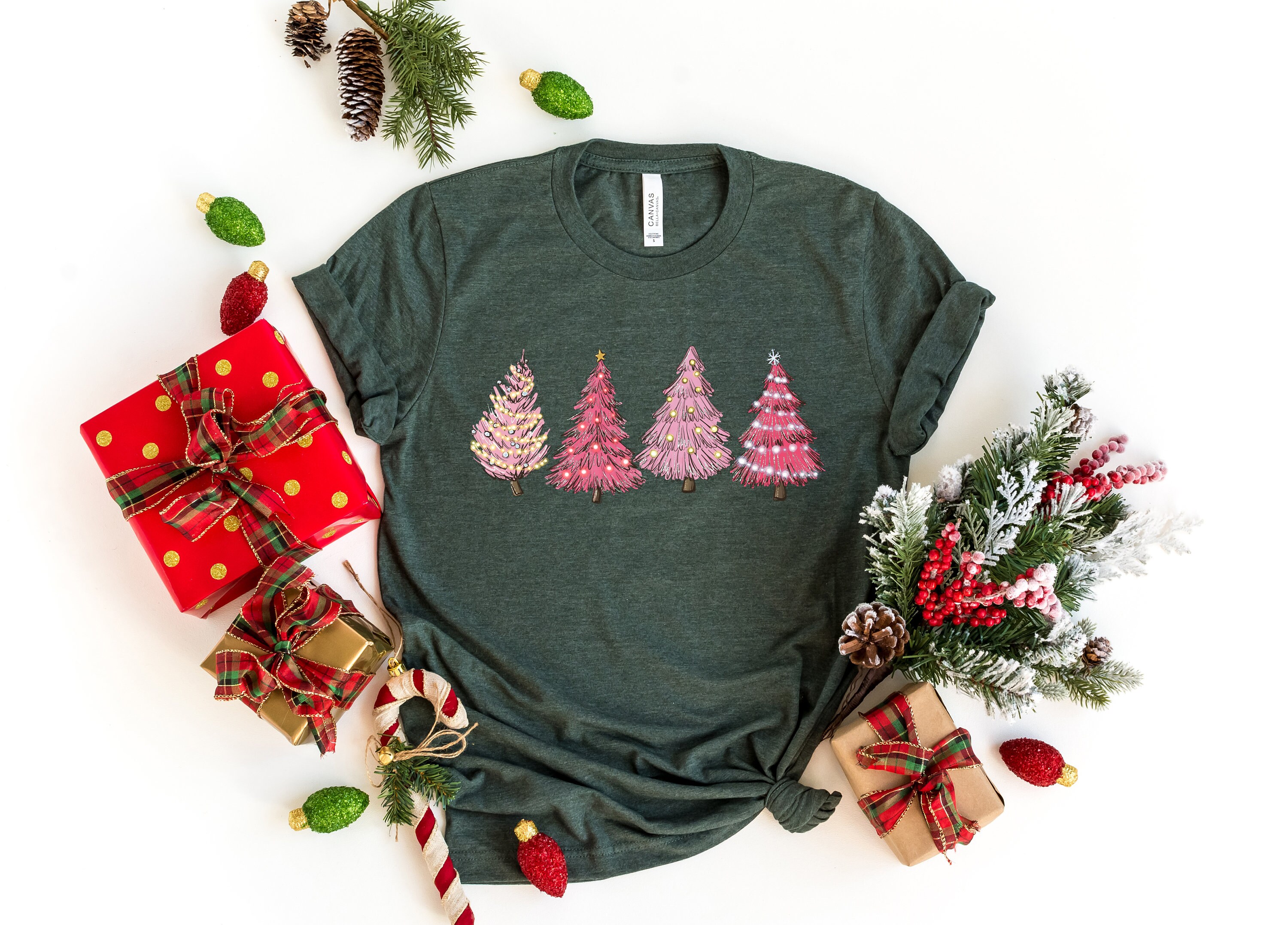 Christmas Trees Sweatshirt, Christmas Tree Sweater, Christmas Tree ...