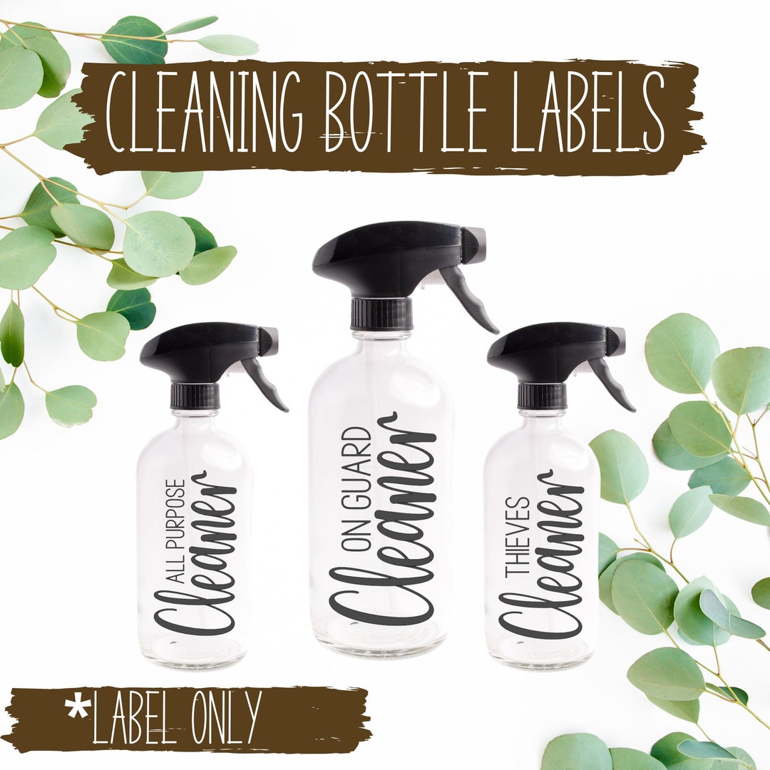 Cleaning Bottle Labels | on Guard Label | Thieves Label | All Purpose ...