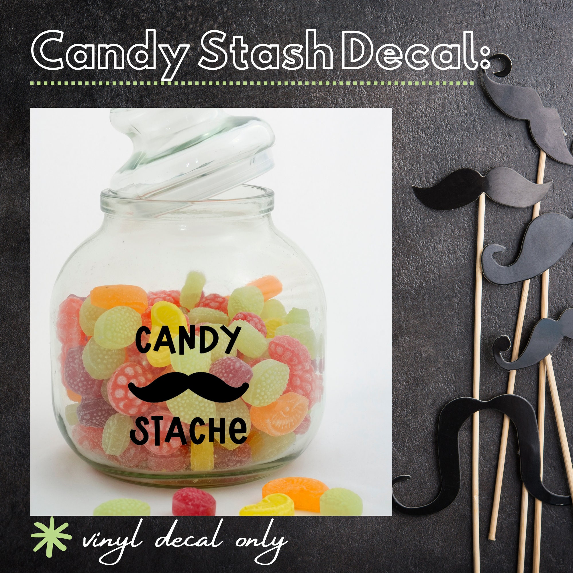 Custom Mustache Sticker Dad's Stache Decal Nut Stache - Etsy Australia