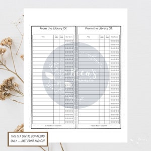 Library Card Bookmark | Reading Log & Tracker (digital Download) - Etsy