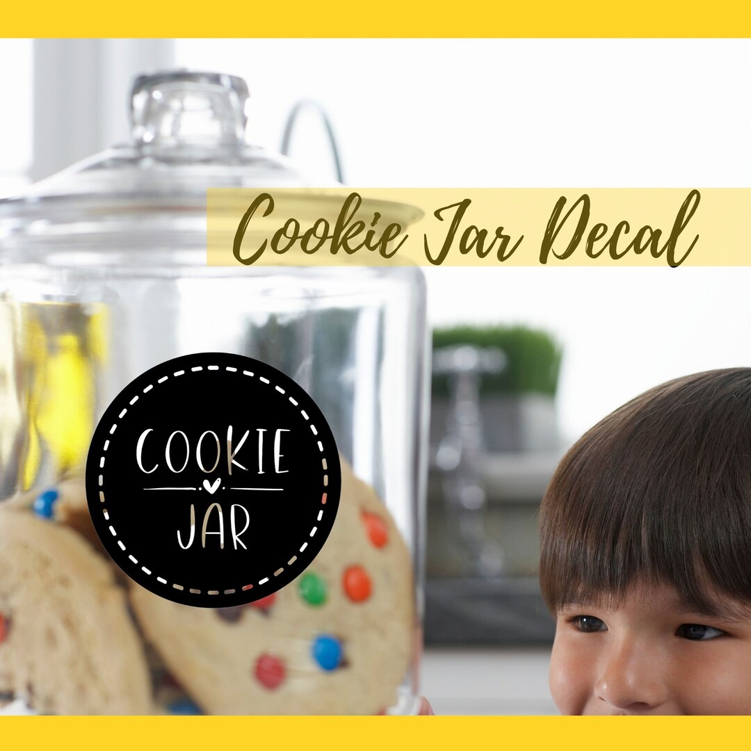 Farmhouse Round Cookie Jar Label - Vinyl Decal Sticker for Kitchen ...