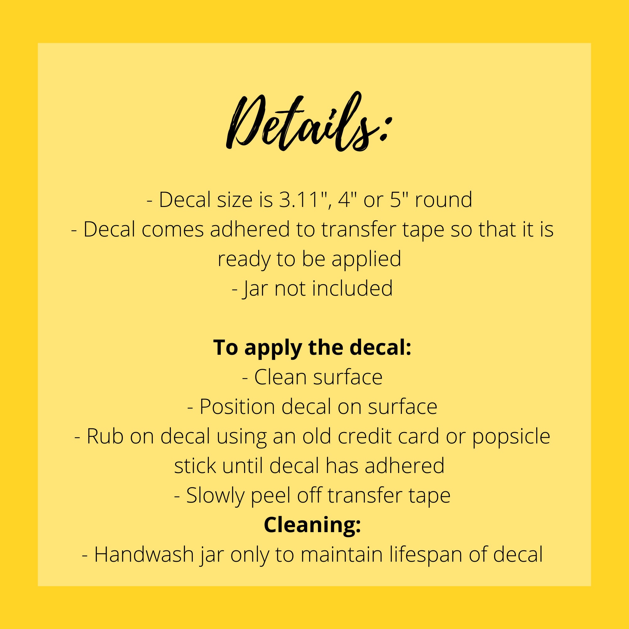 Farmhouse Round Cookie Jar Label - Vinyl Decal Sticker for Kitchen ...