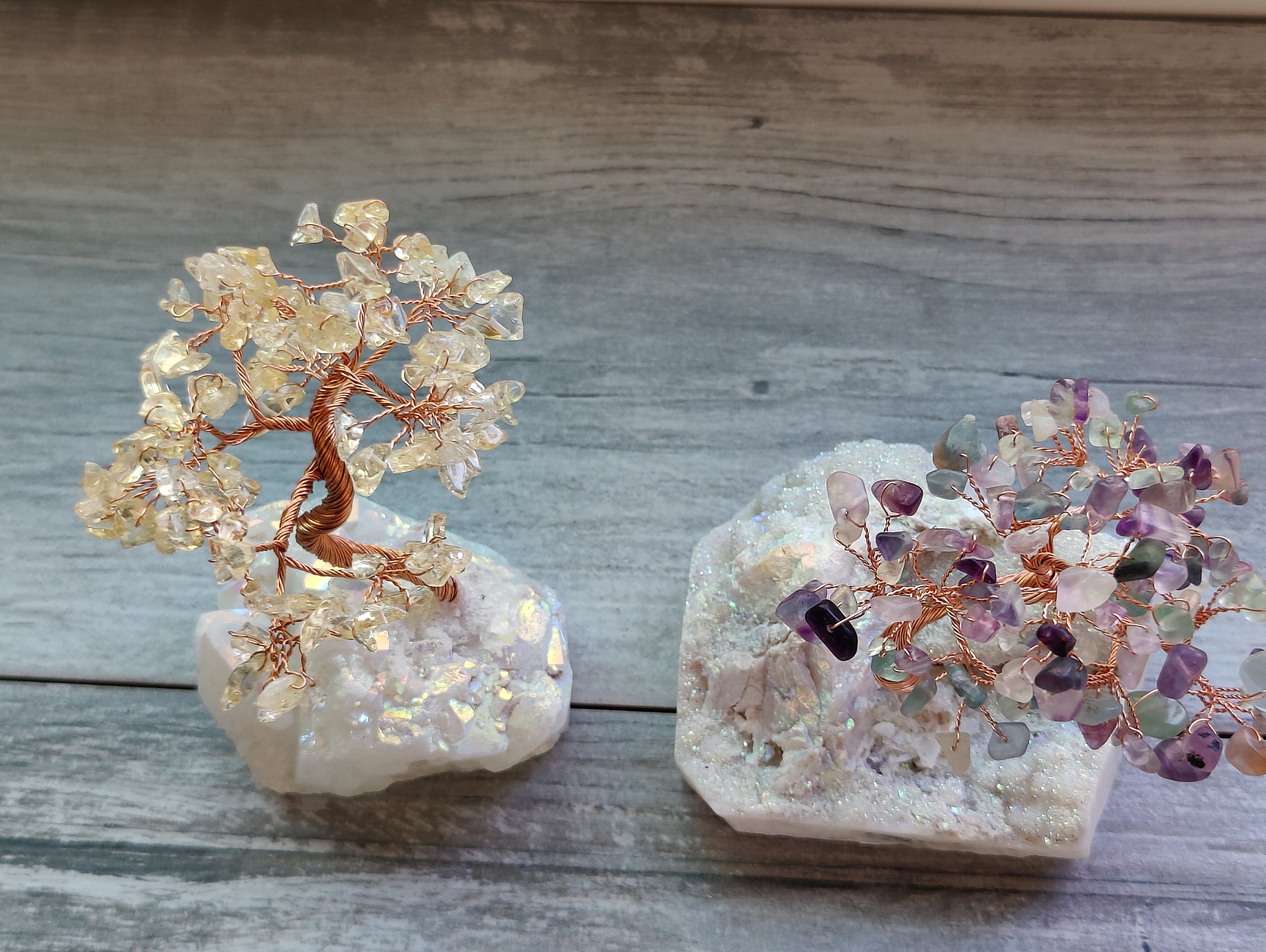 Bonsai Tree With Angel Aura Base Crystal Healing Energy - Etsy
