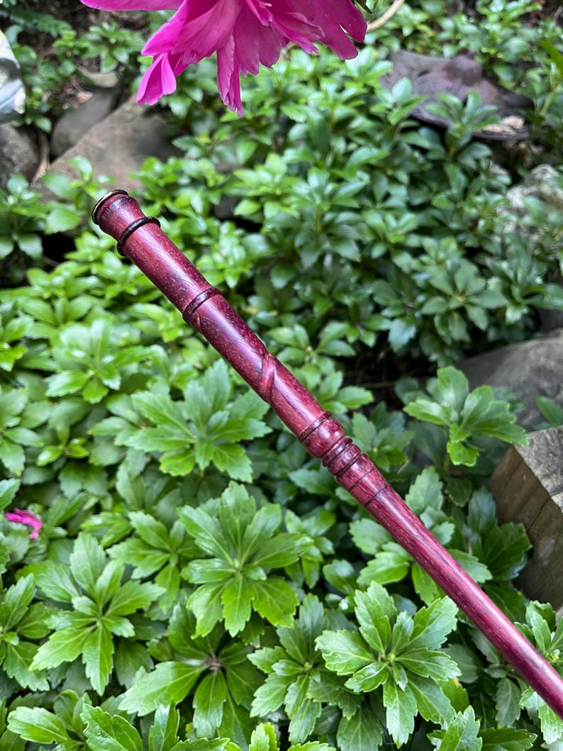 Purpleheart Wand, 15 Inches, Phoenix Feather - Etsy
