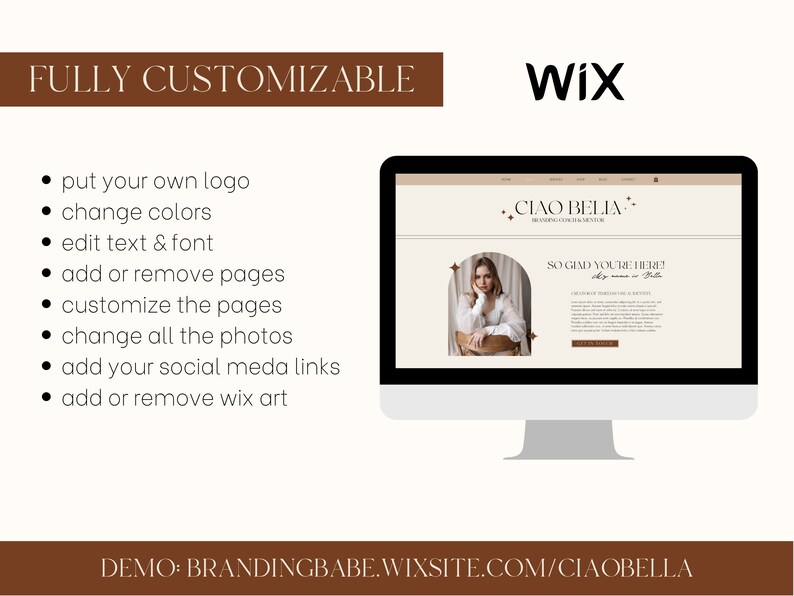 Wix Website Template for Life Coach Influencer Blogger Small - Etsy