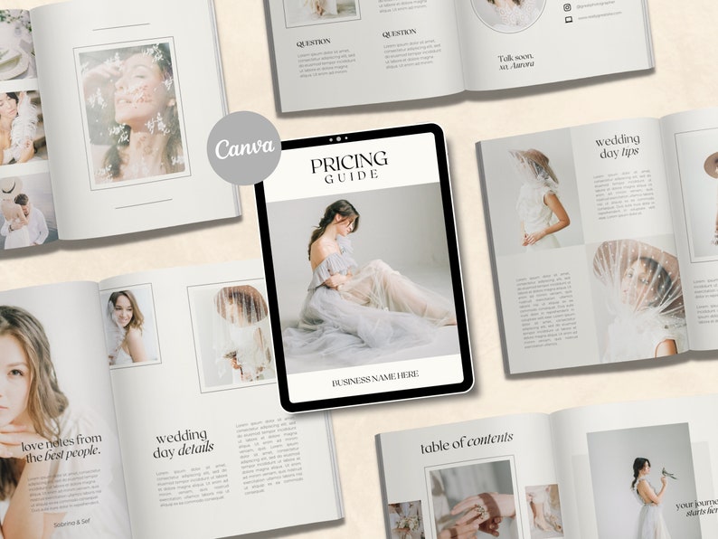 Aurora CANVA Modern Luxury Fine Art Wedding Photography - Etsy