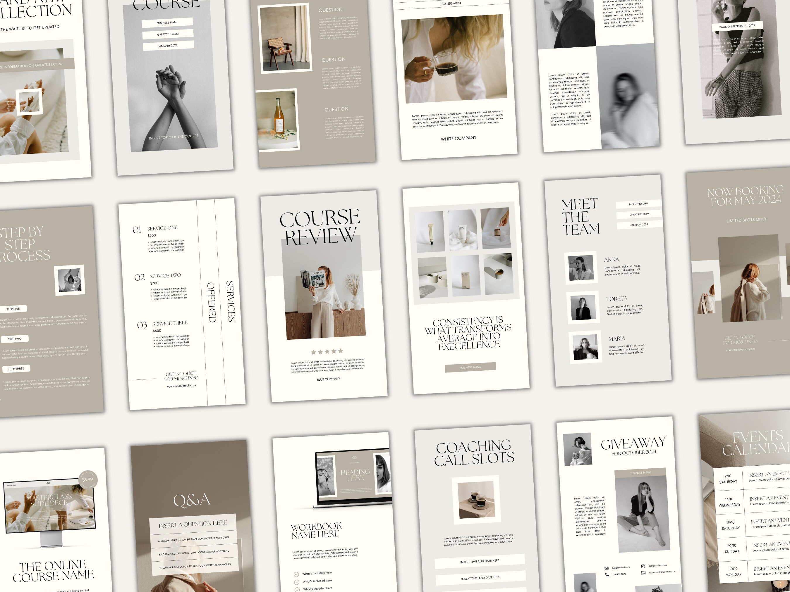 CANVA Modern Instagram Bundle Pack Small Business, IG Post Carousel ...