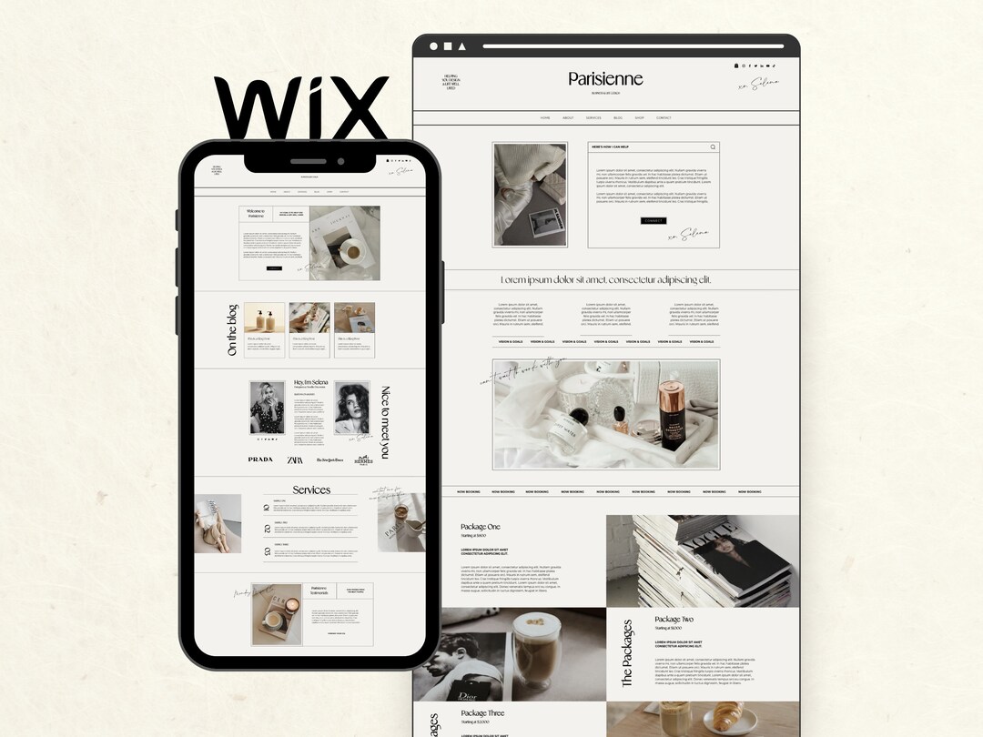 Wix Website Template for Creative Entrepreneurs Life Coach Influencer ...