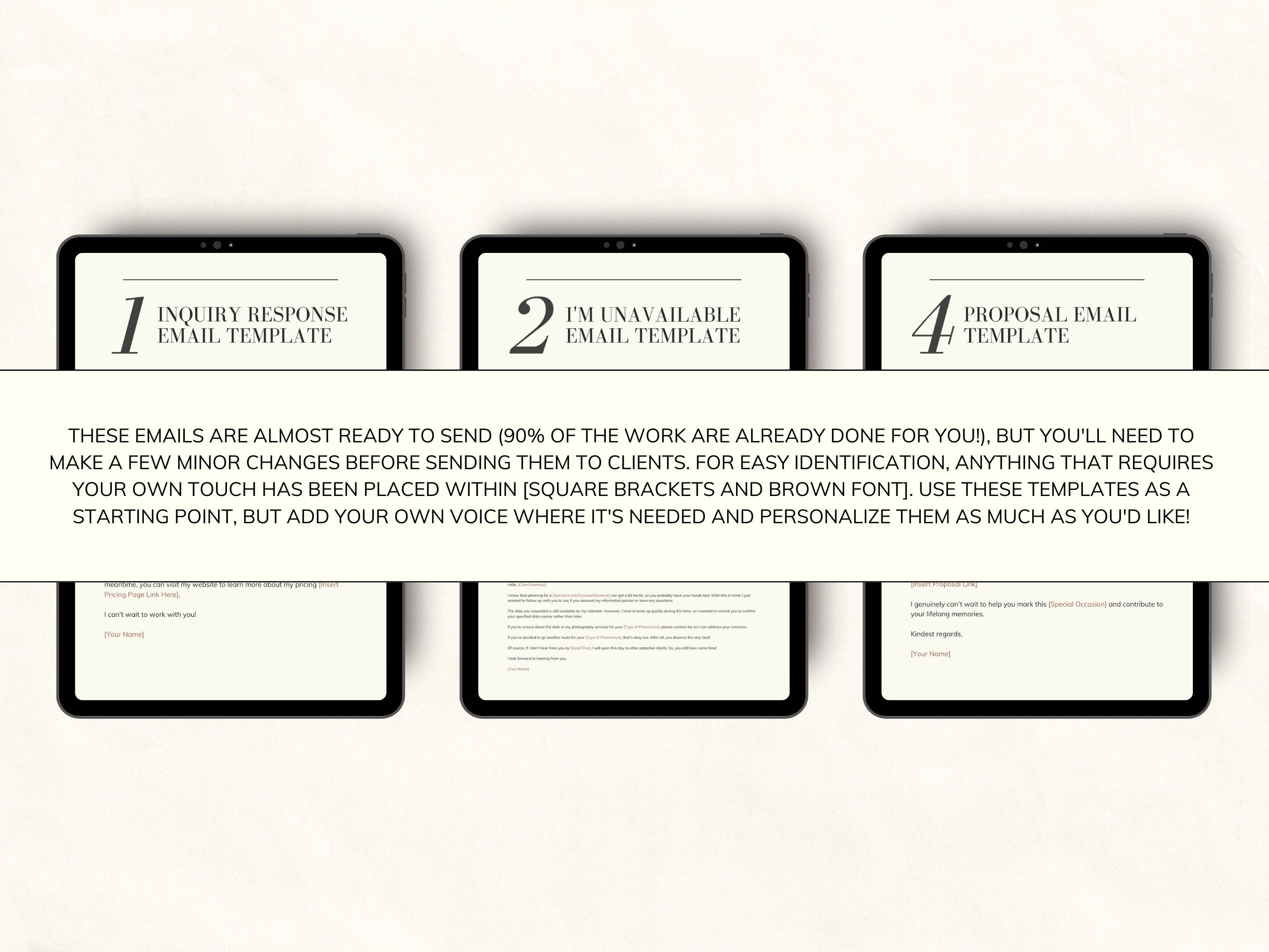 Session Photography Email Templates, Inquiry Response, Photography ...