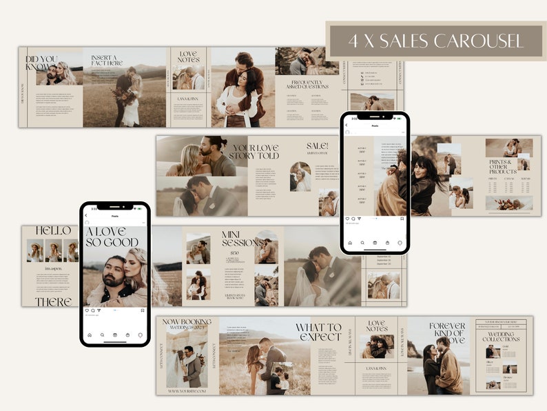 CANVA Modern Instagram Post Carousel Editable IG Templates - Etsy