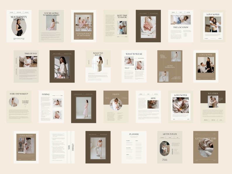 CANVA Modern Maternity Session Client Guide With Content, Pre-written ...