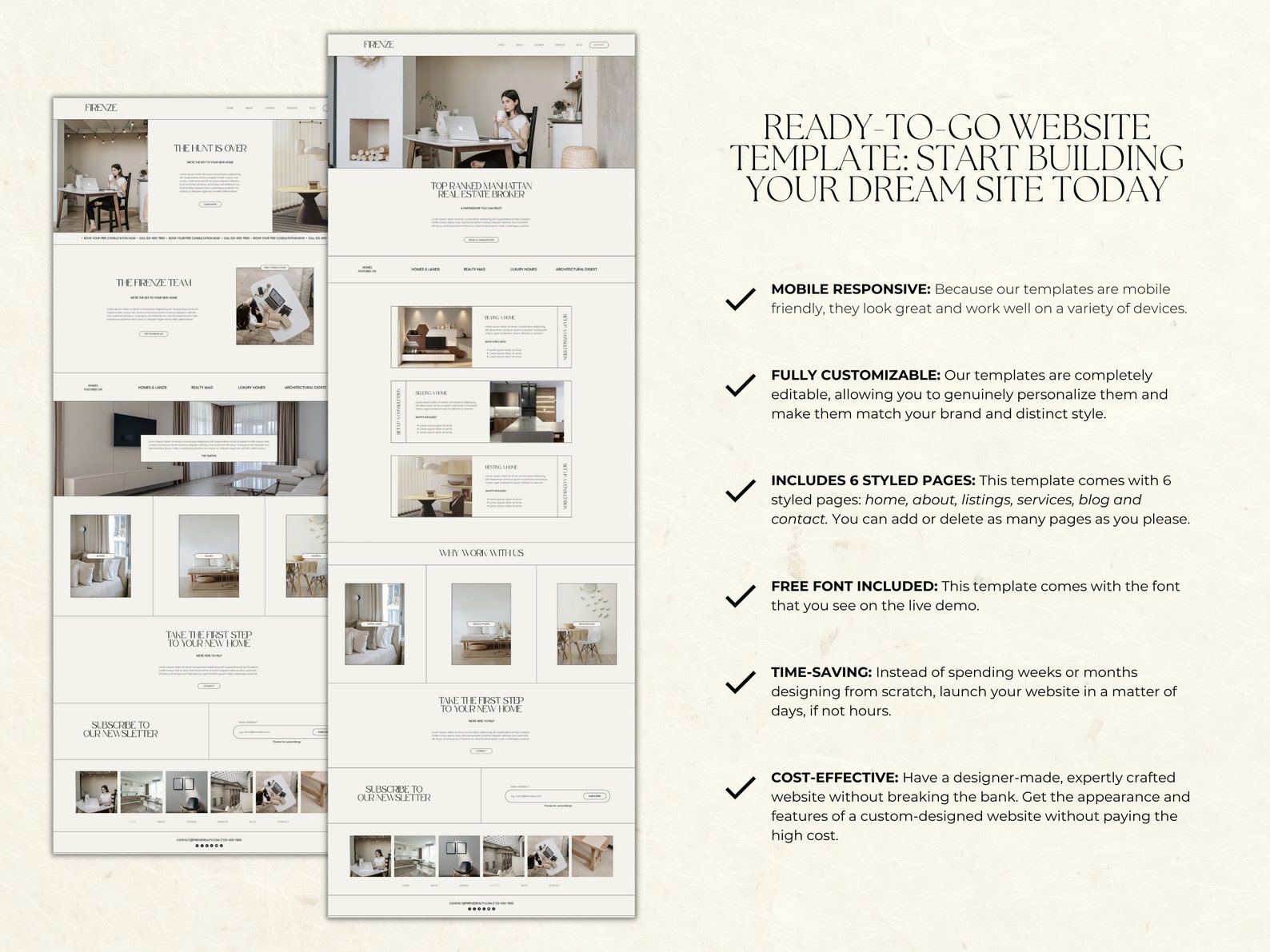 Wix Website Template for Real Estate Agents, Realtor Marketing Website ...