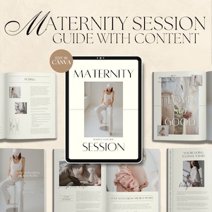 CANVA Modern Maternity Session Client Guide With Content, Pre-written ...