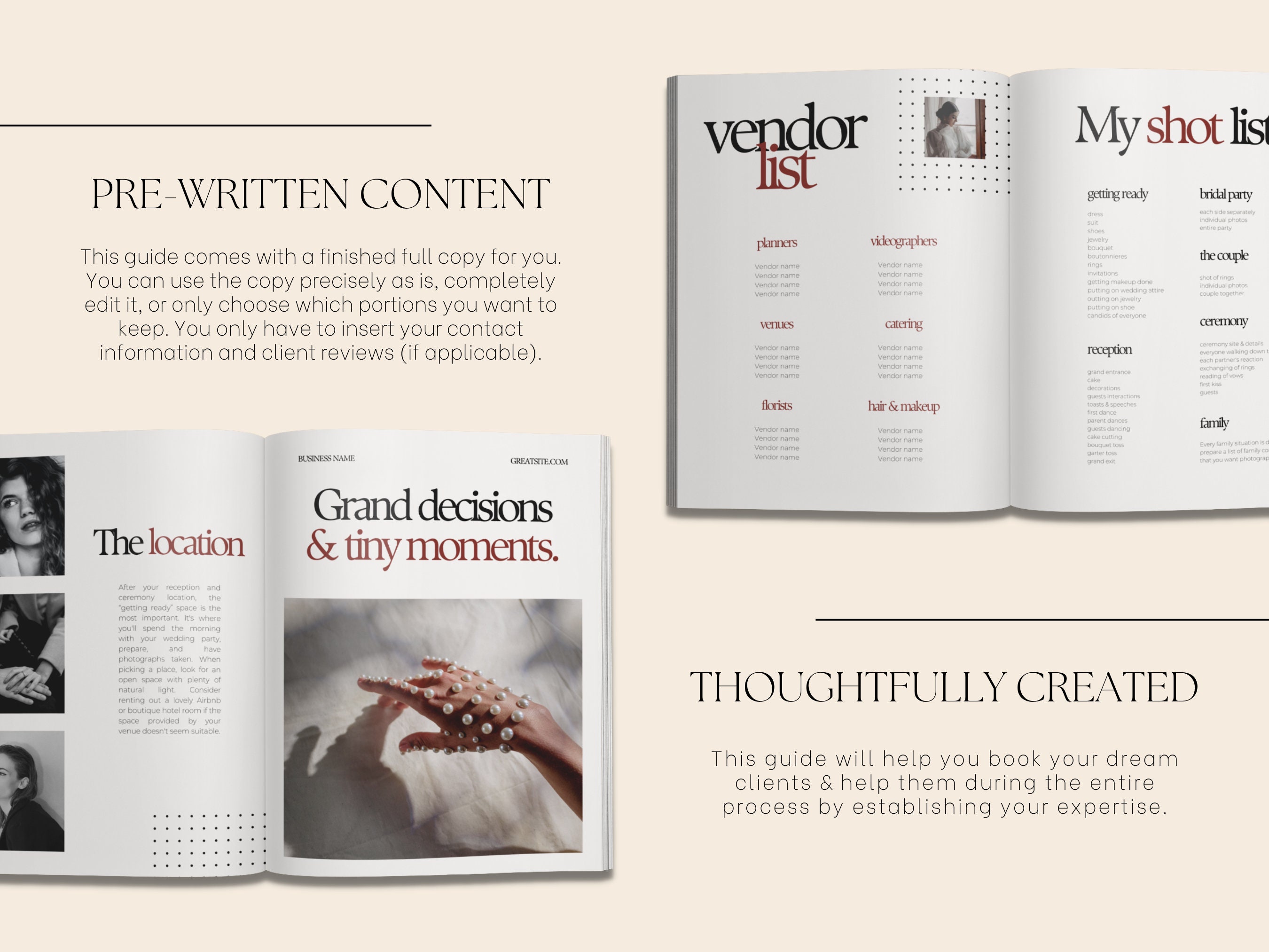 CANVA Modern Editorial Minimalist Wedding Photography Client Guide With ...