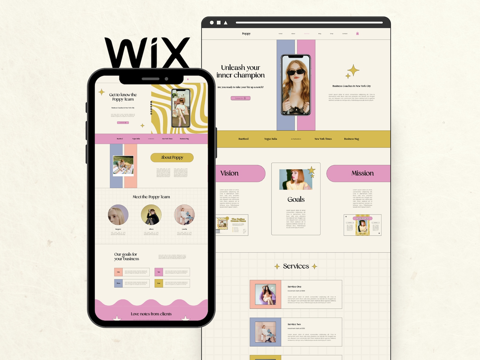 Wix Website Template for Social Media Manager Life Coach Small Business ...