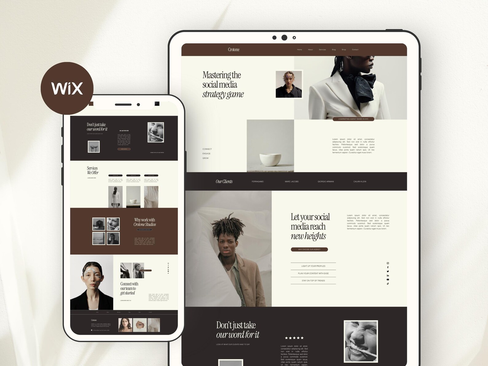 Wix Website Template for Social Media Manager Agency Small Businesses ...