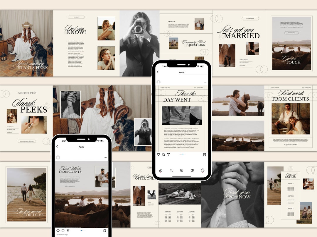 CANVA Modern Instagram Post Carousel, Editable IG Templates ...