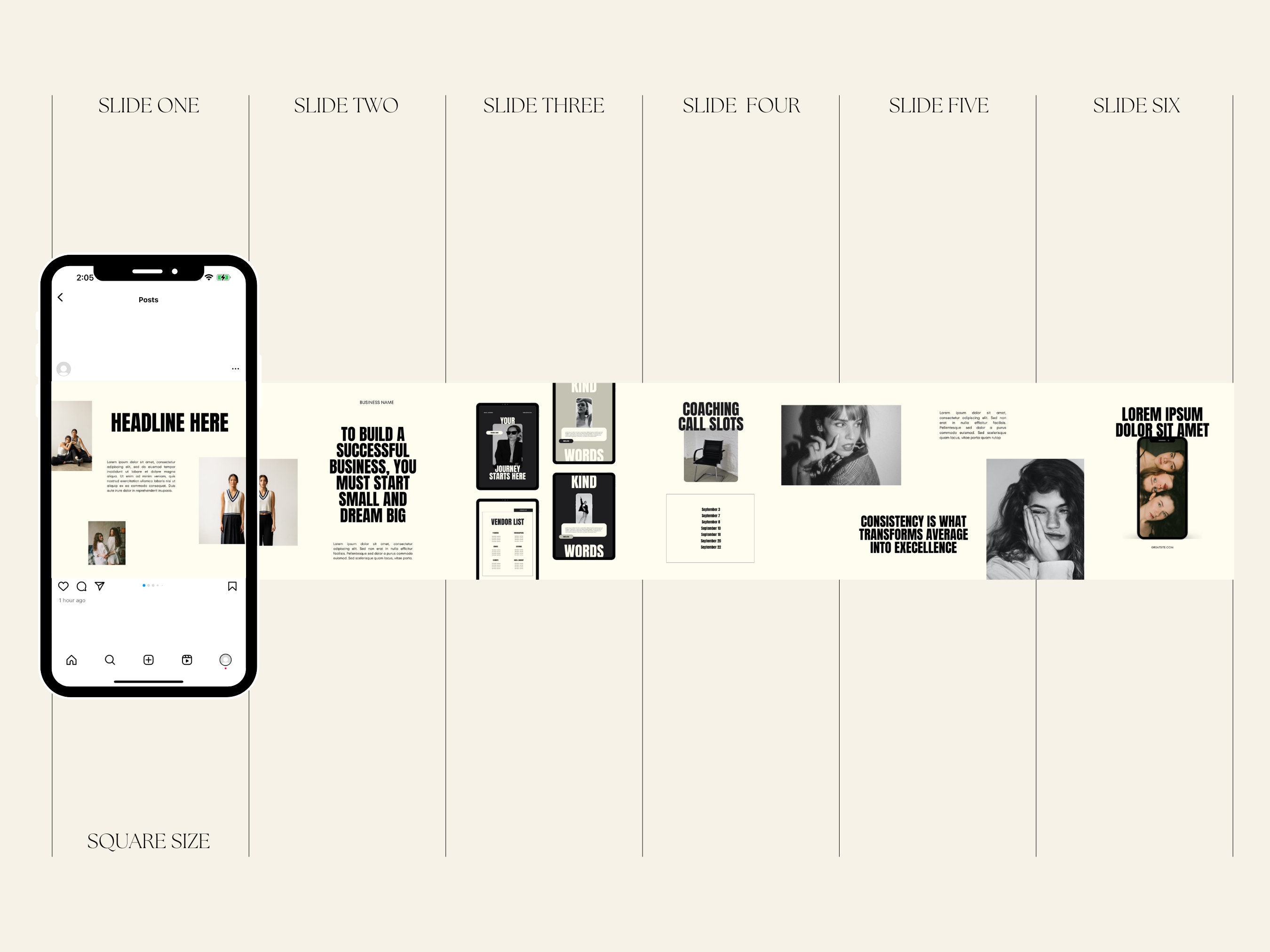 CANVA Modern Instagram Post Carousel, Editable IG Template Small ...