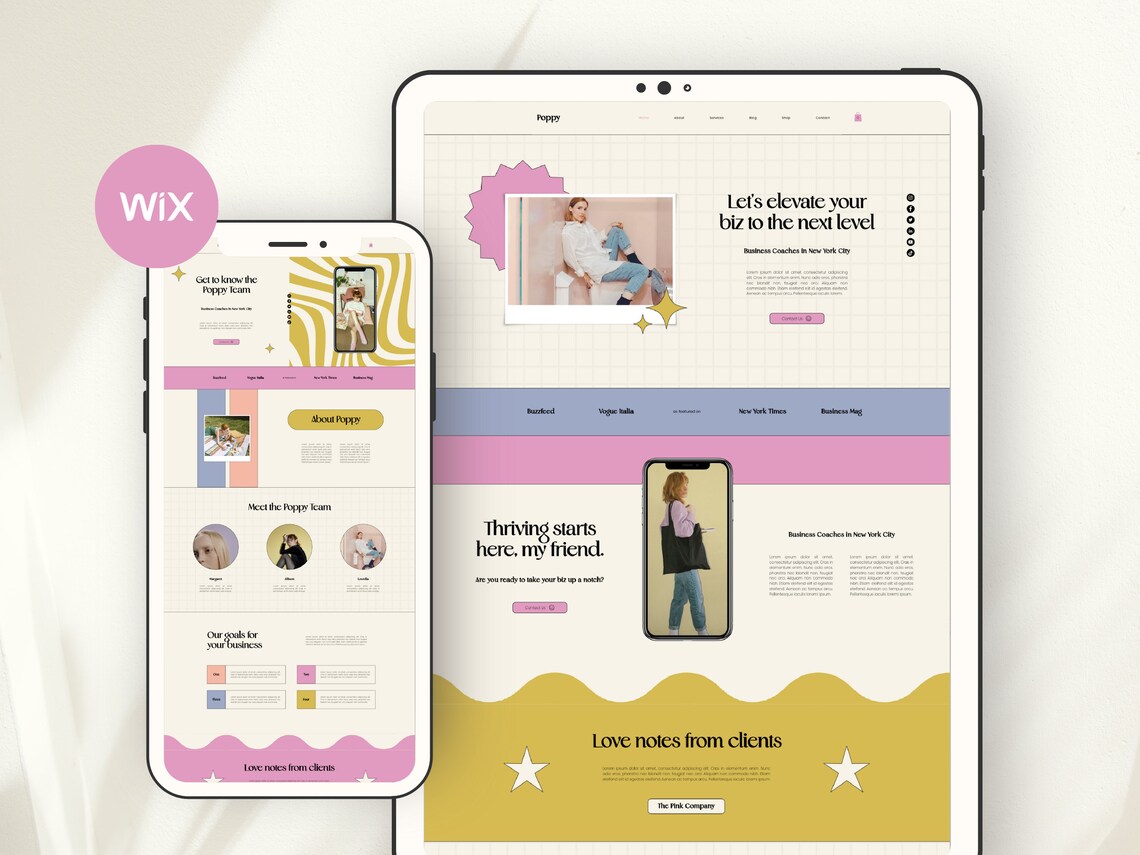 Wix Website Template for Social Media Manager Life Coach Small Business ...