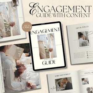 CANVA Photographer Guide Bundle, Modern Wedding Photography Welcome Guide With Content, Client ...